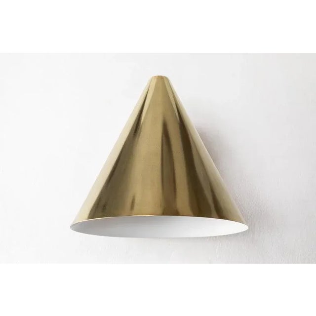 Hans-Agne Jakobsson 'Tratten' Polished Brass Outdoor Sconce | Chairish