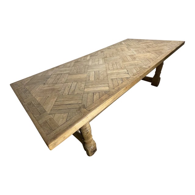 Reclaimed Wood Oak Dining Table | Chairish