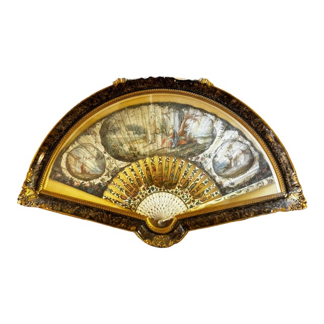 Antique 19th Century Framed French Fan | Chairish