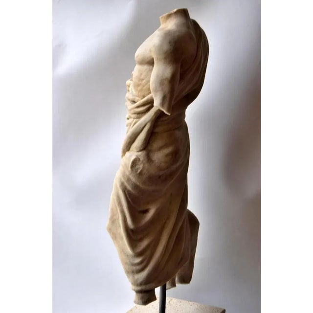 20th Century Italian Esculapio Acefalo Carrara Marble Sculpture | Chairish