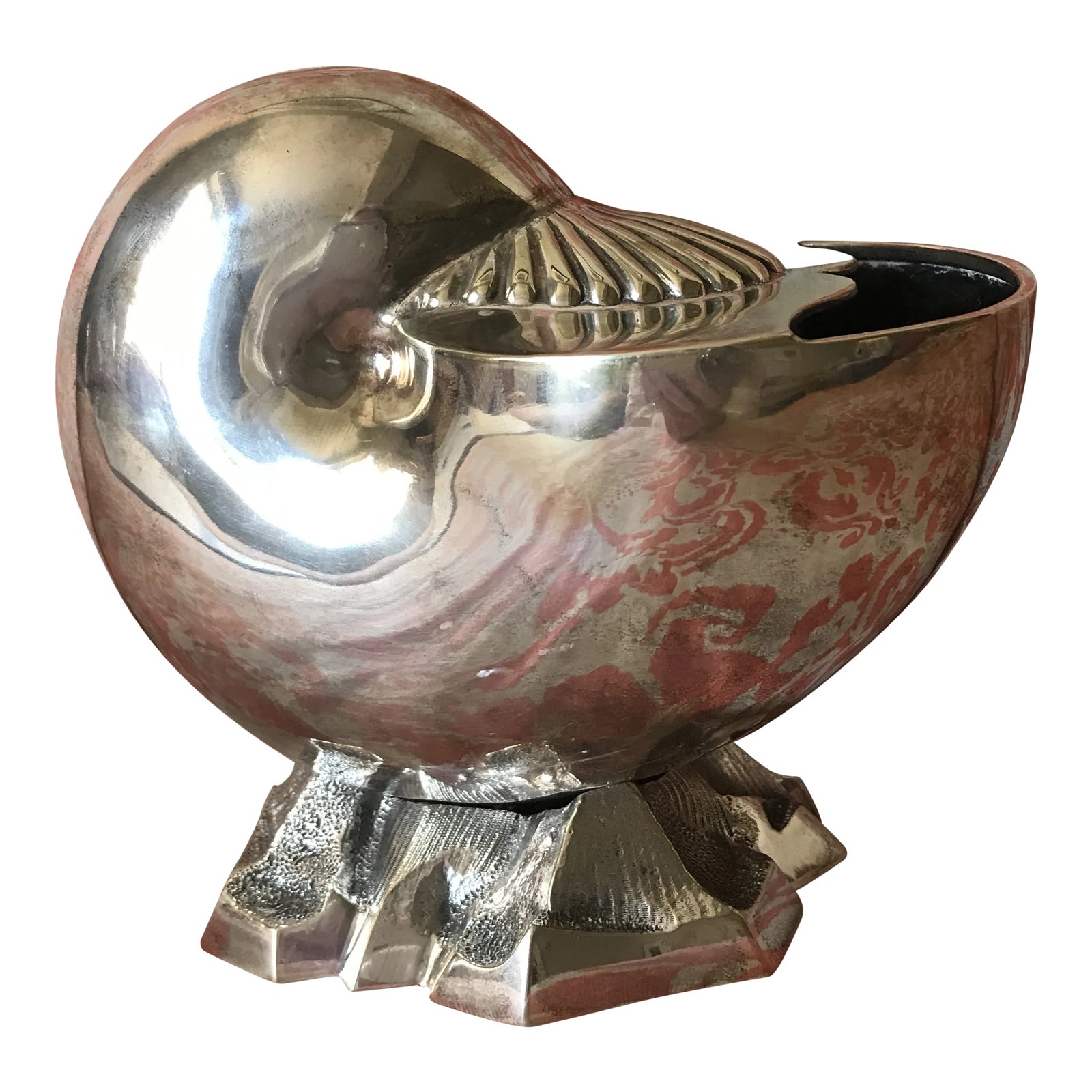 Late 19th Century Victorian Silver Nautilus Spoon Warmer | Chairish