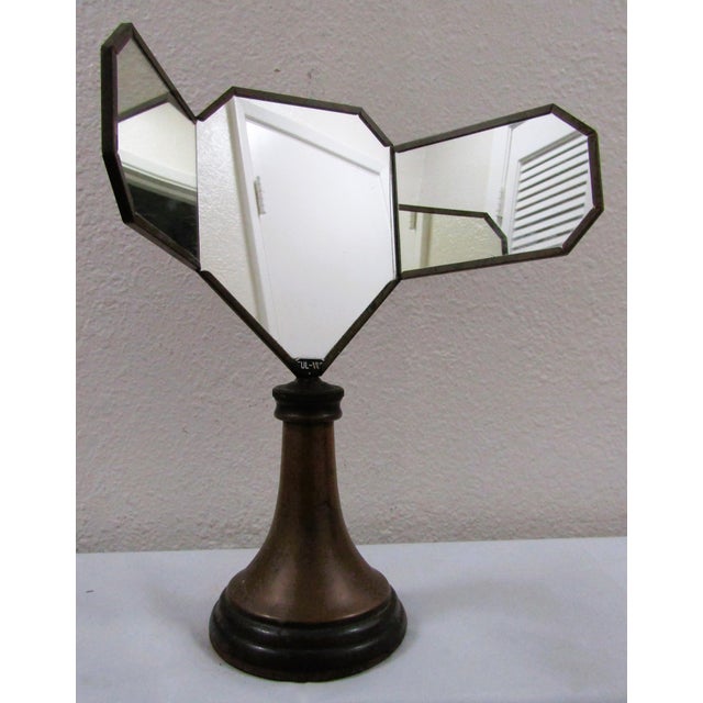 1930s Art Deco American Optical "Ful-Vue" Store Counter Mirror Copper ...