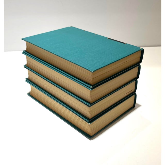 1960s Teal Books- Set of 4 | Chairish