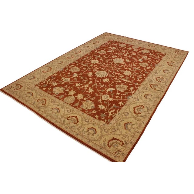 Shabby Chic Kafkaz Rust/Gold Wool Rug -8'11 X 12'9 | Chairish
