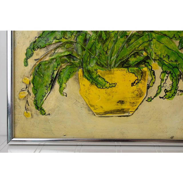 1975 Nancy Potter Contemporary Signed Textural Still Life Painting of ...