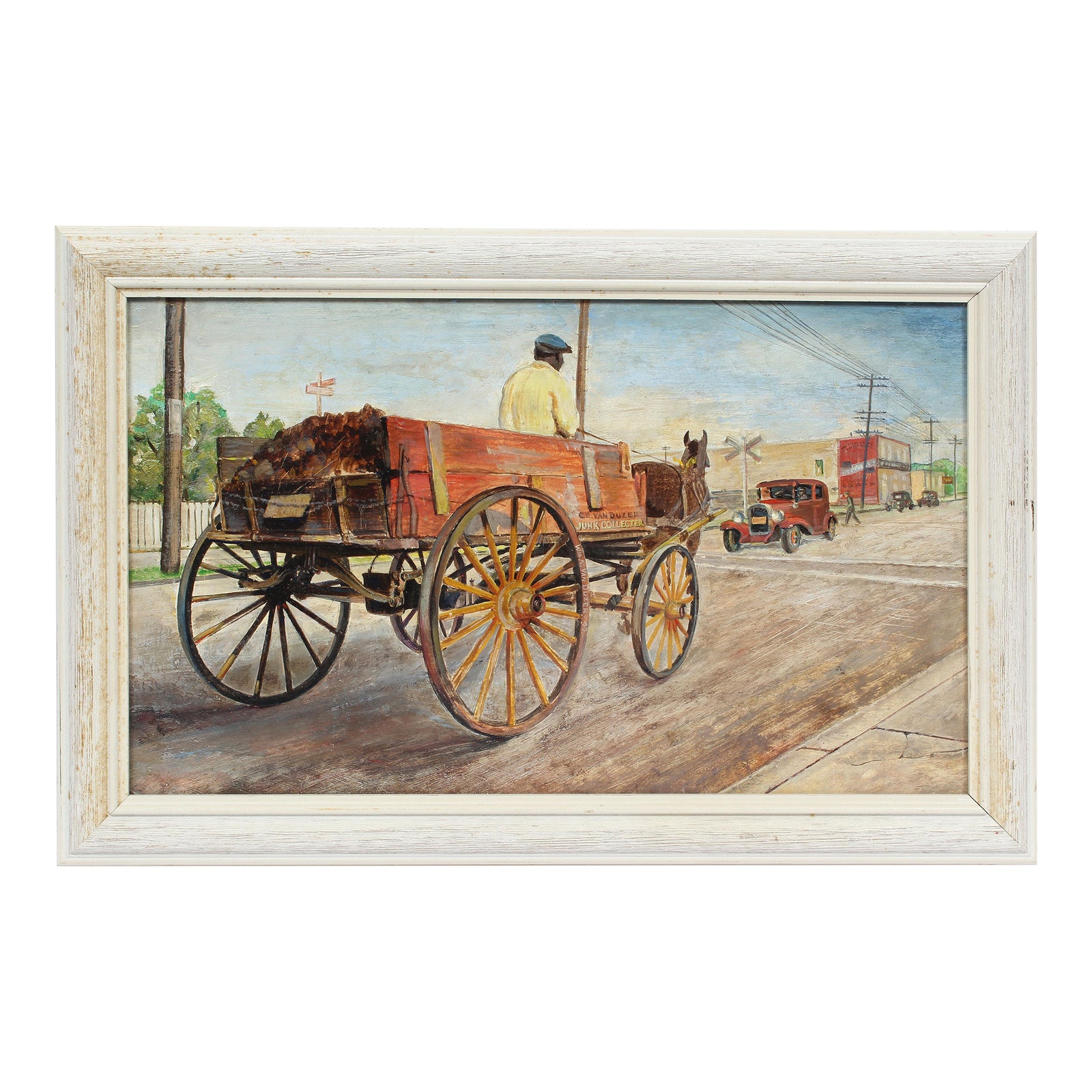 Antique American Impressionist Ashcan School Junk Collector Cityscape ...
