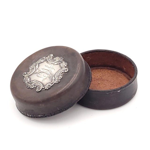 Leather and Silver Snuff Box, Circa 1890 | Chairish