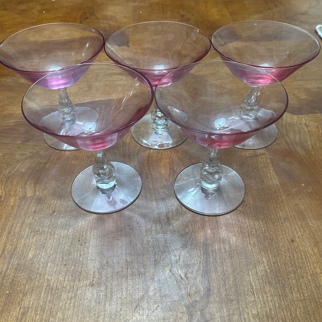 Tiffin Wisteria Set of 7 Wine Goblets, 5 Champagne Coupes, and 7 ...