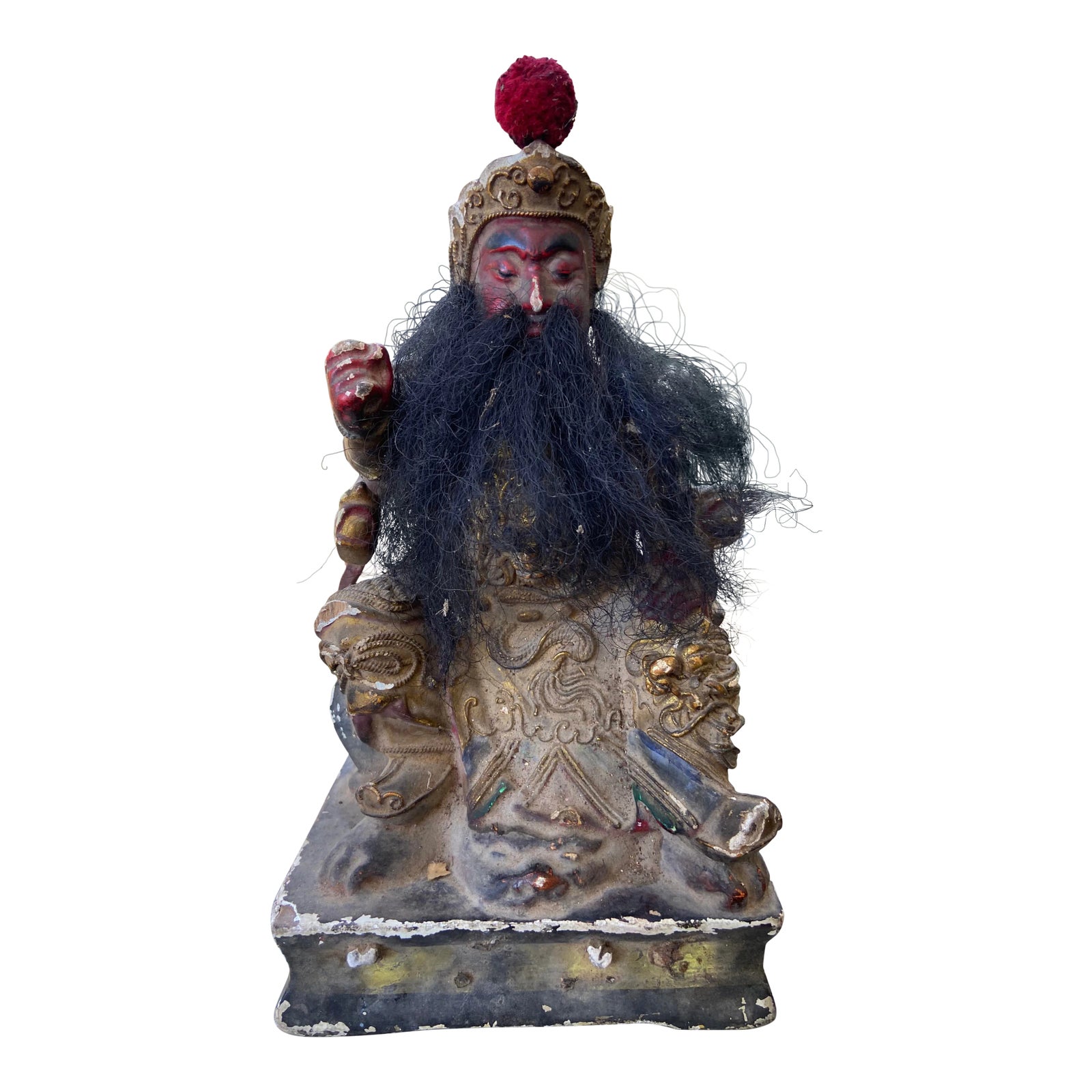 19th Century Chinese Guan Gong Yu Figure | Chairish
