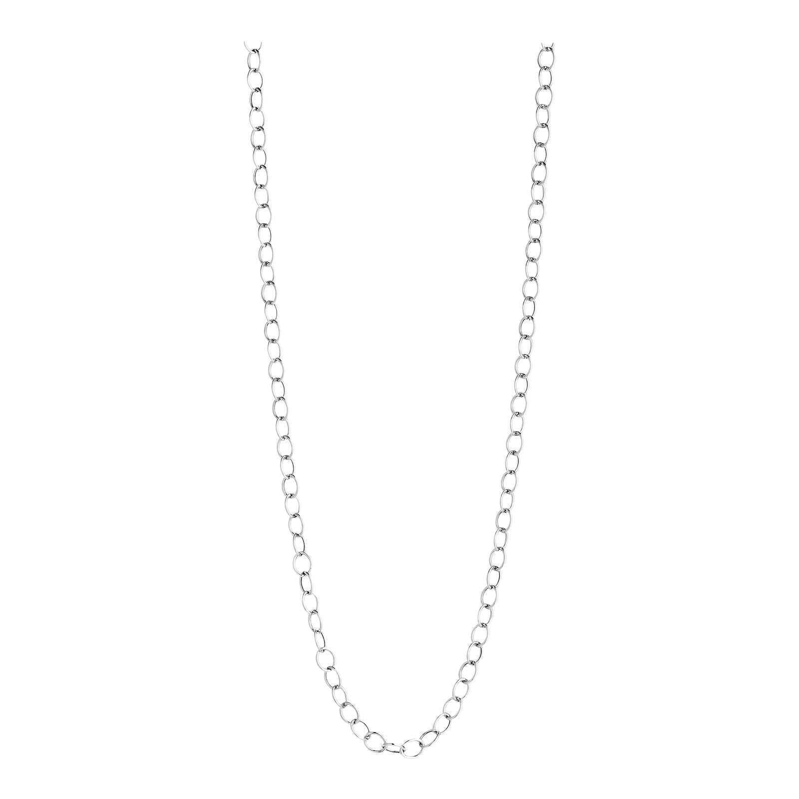 Syna 18 Karat White Gold Link Chain | Chairish