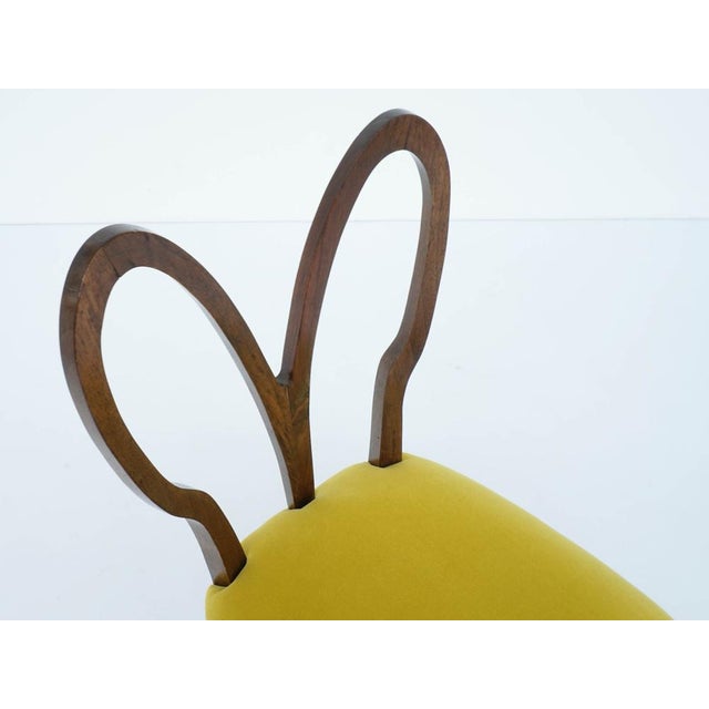 Art Deco Rabbit Chairs in New Yellow Velvet, Italy, 1940s, Set of 2 ...
