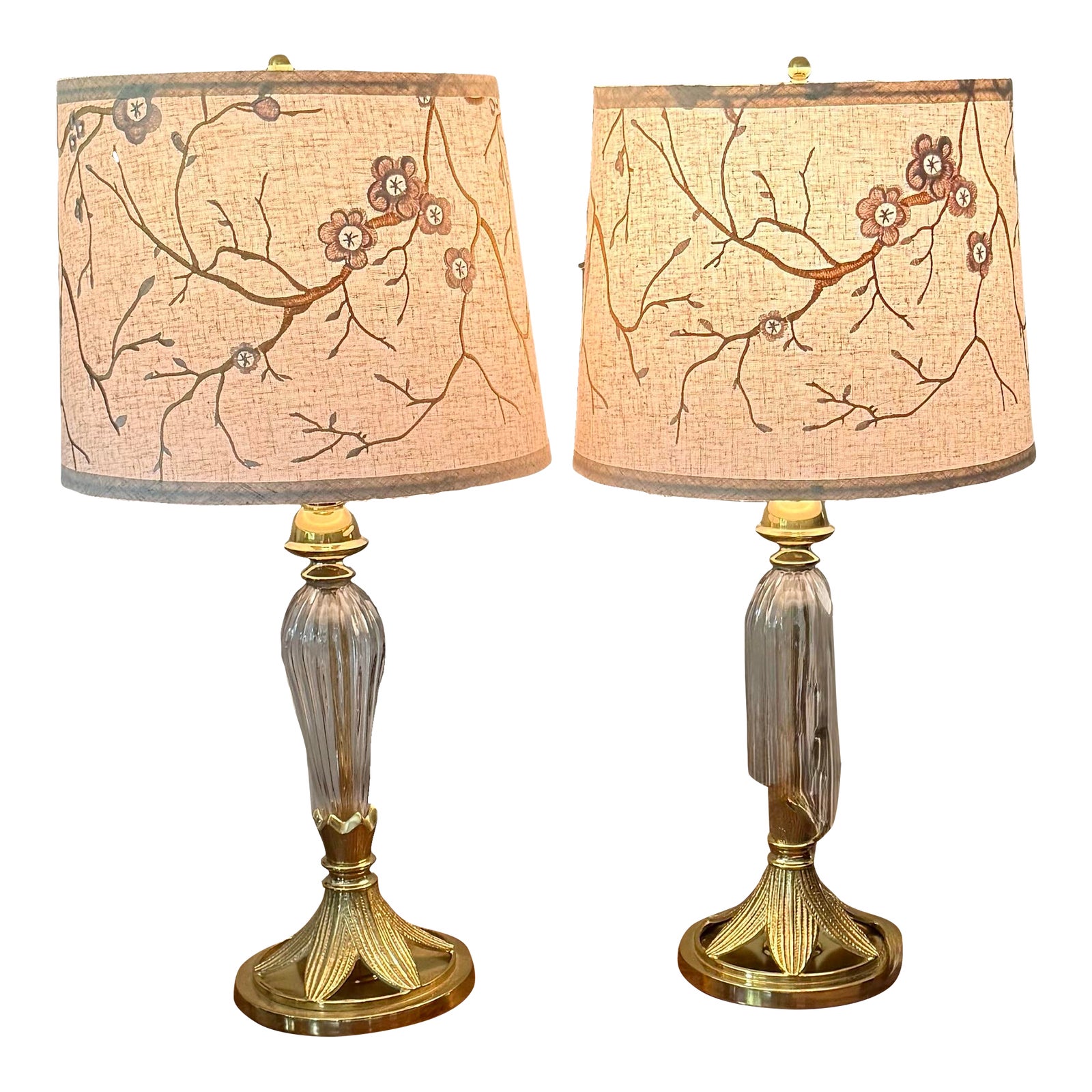 Kaeder Leuchten Brass and Crystal Lamps | Chairish
