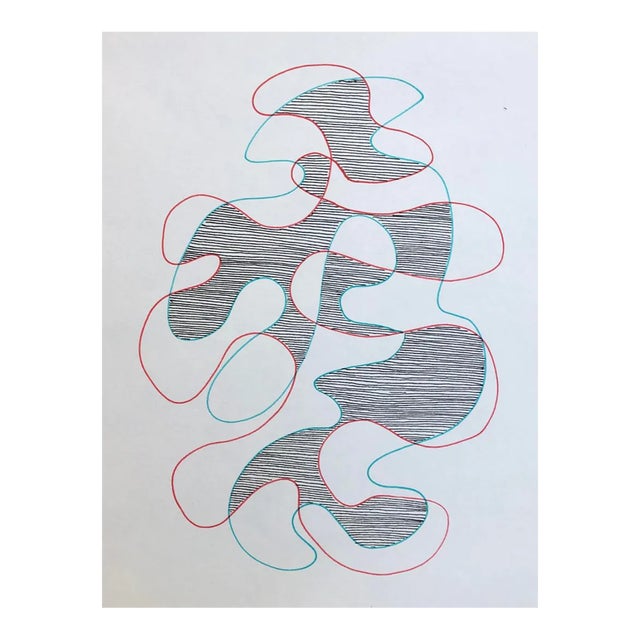 1989 Glen Davis Atomic Drawing | Chairish