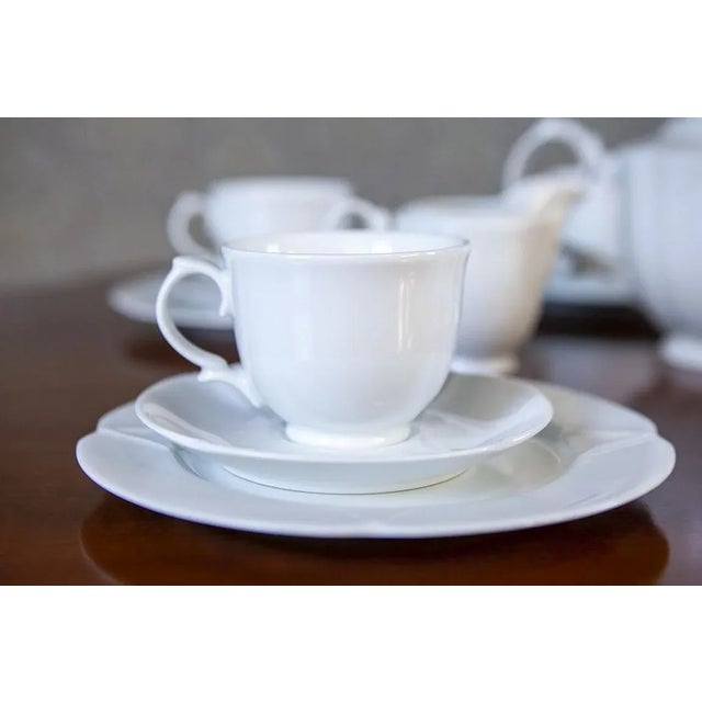 New Porcelain Bogucice Tea Set for 6 People - Perla White- 15 Pieces ...