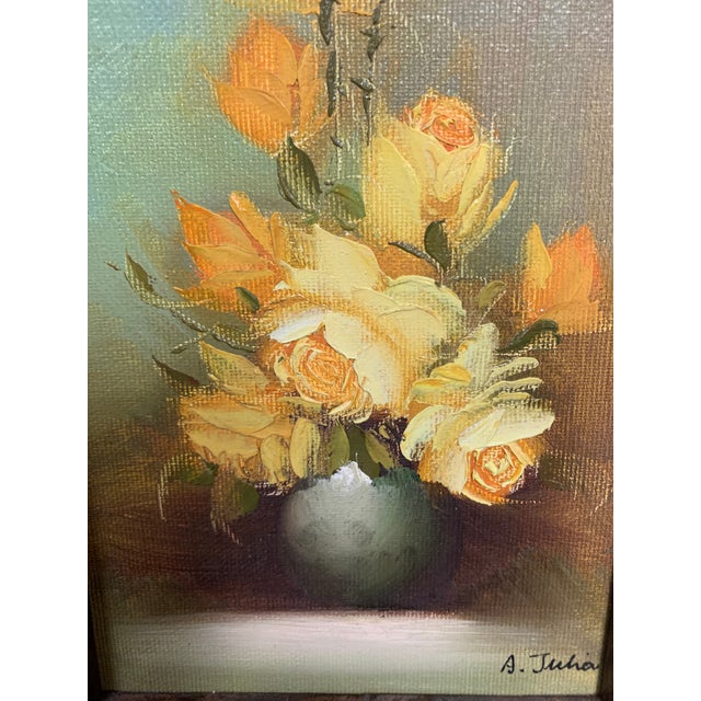 Charming Vintage Original Oil Painting Floral Still Life by Ann Julia ...