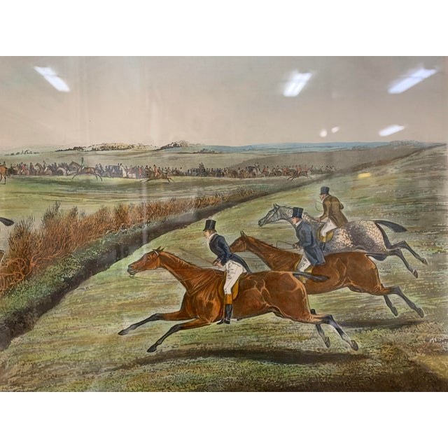 1830s English Engraving of a Hunt Scene, Framed | Chairish