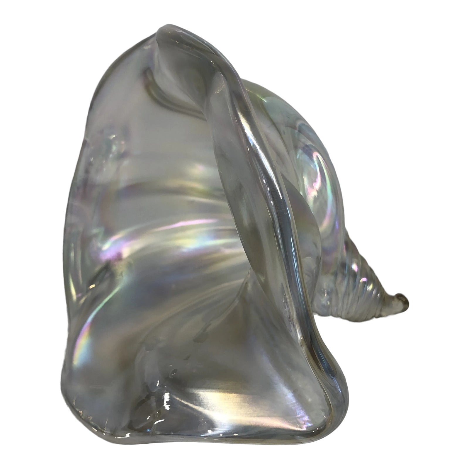 Opalescent Art Glass Shell | Chairish