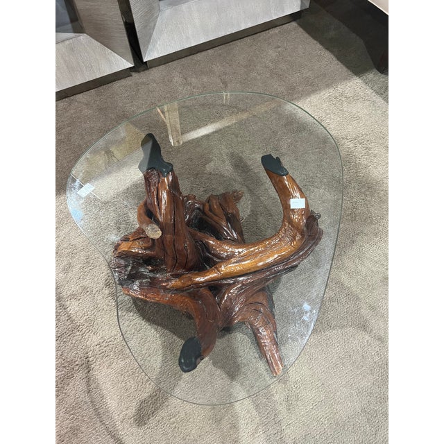 Custom Made 1960's Manzanita Wood Coffee Table | Chairish