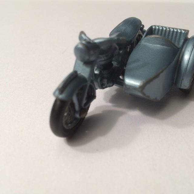 Matchbox No.4 Blue Triumph Motorcycle With Sidecar | Chairish