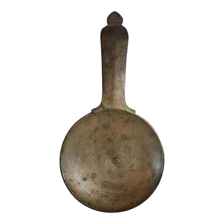 Large Indian Patinated Bronze Tawa Cooking Pan | Chairish