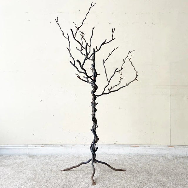 Vintage Hand Made Wrought Iron Tree Sculpture | Chairish