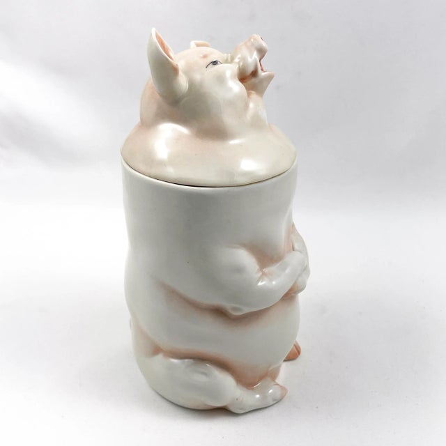 Antique German Porcelain "Singing Pig" Humidor by Schierholz & Sohn ...