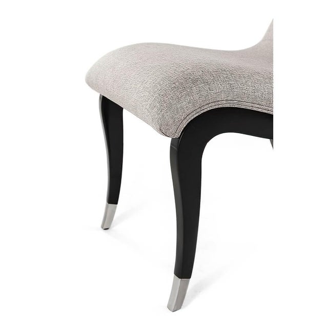 Contemporary Art Deco Scrolling Dining Chair | Chairish