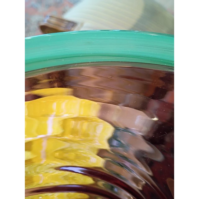 Signed Young & Constantin Art Glass Trumpet Vase | Chairish