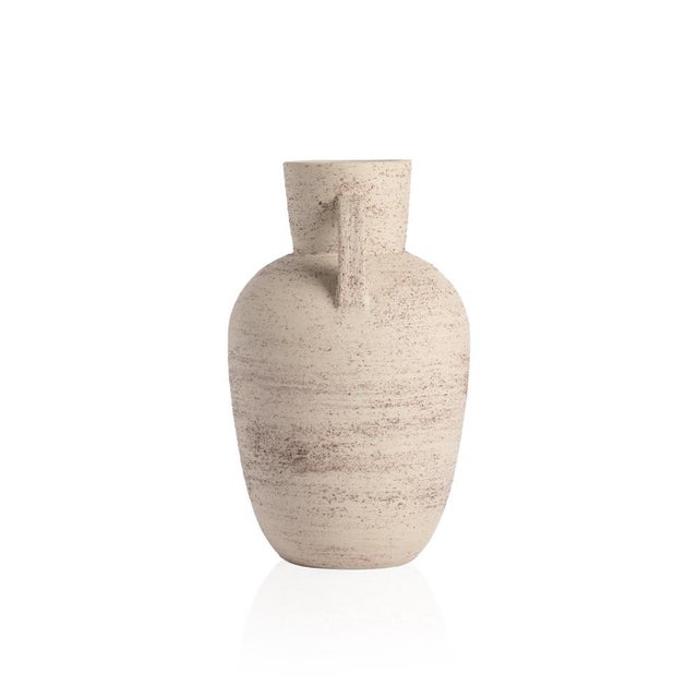 Four Hands Pima Vase, Distressed Cream | Chairish