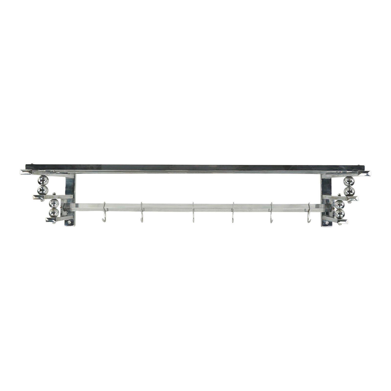 Vintage European Chrome Plated Train Rack | Chairish