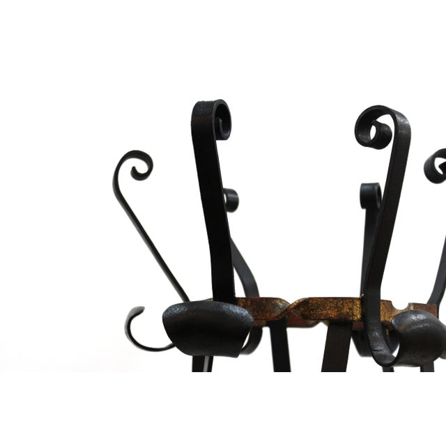 Mid-Century Wrought Iron Coat Rack | Chairish