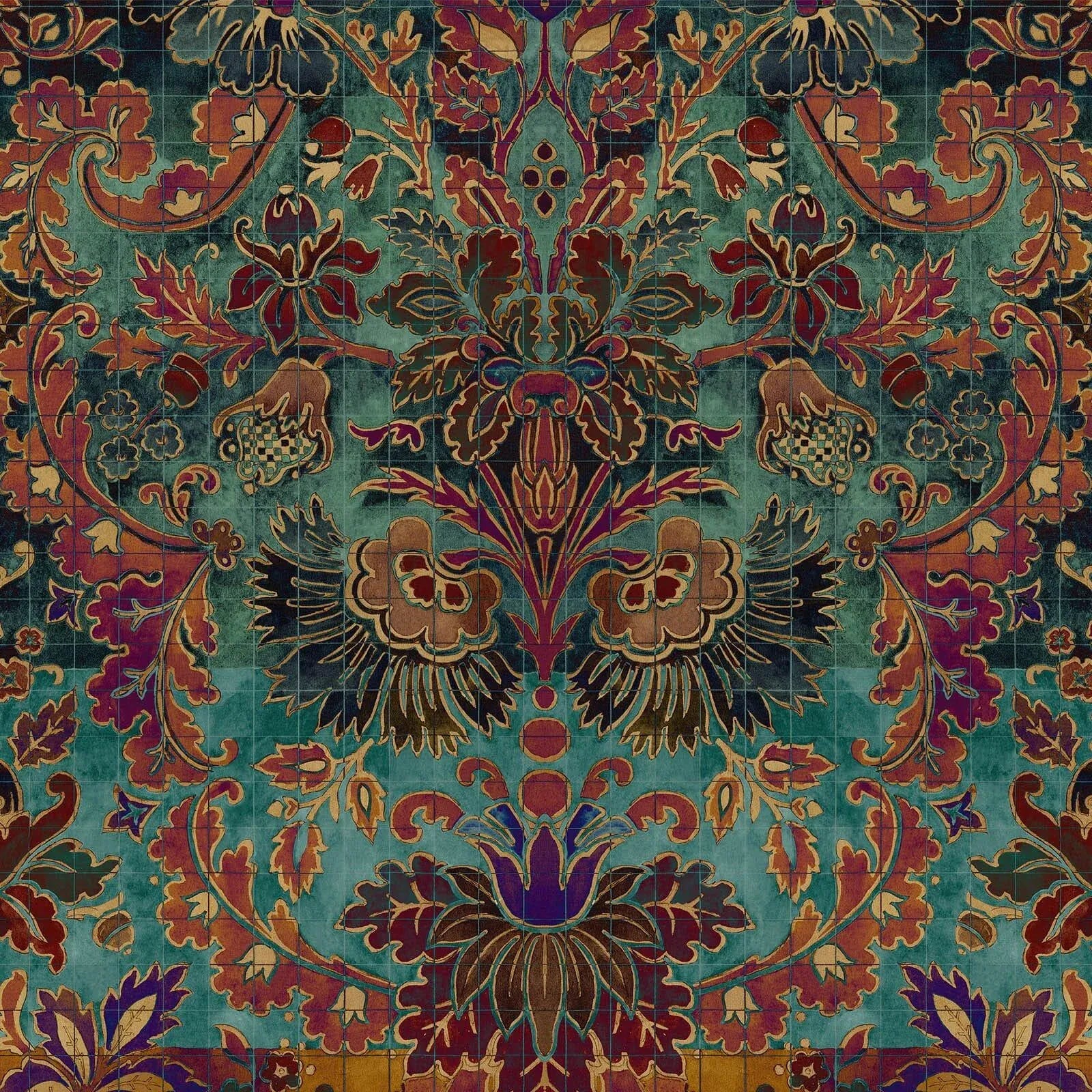 Andastra Wallpaper - Amazonite, Sample | Chairish
