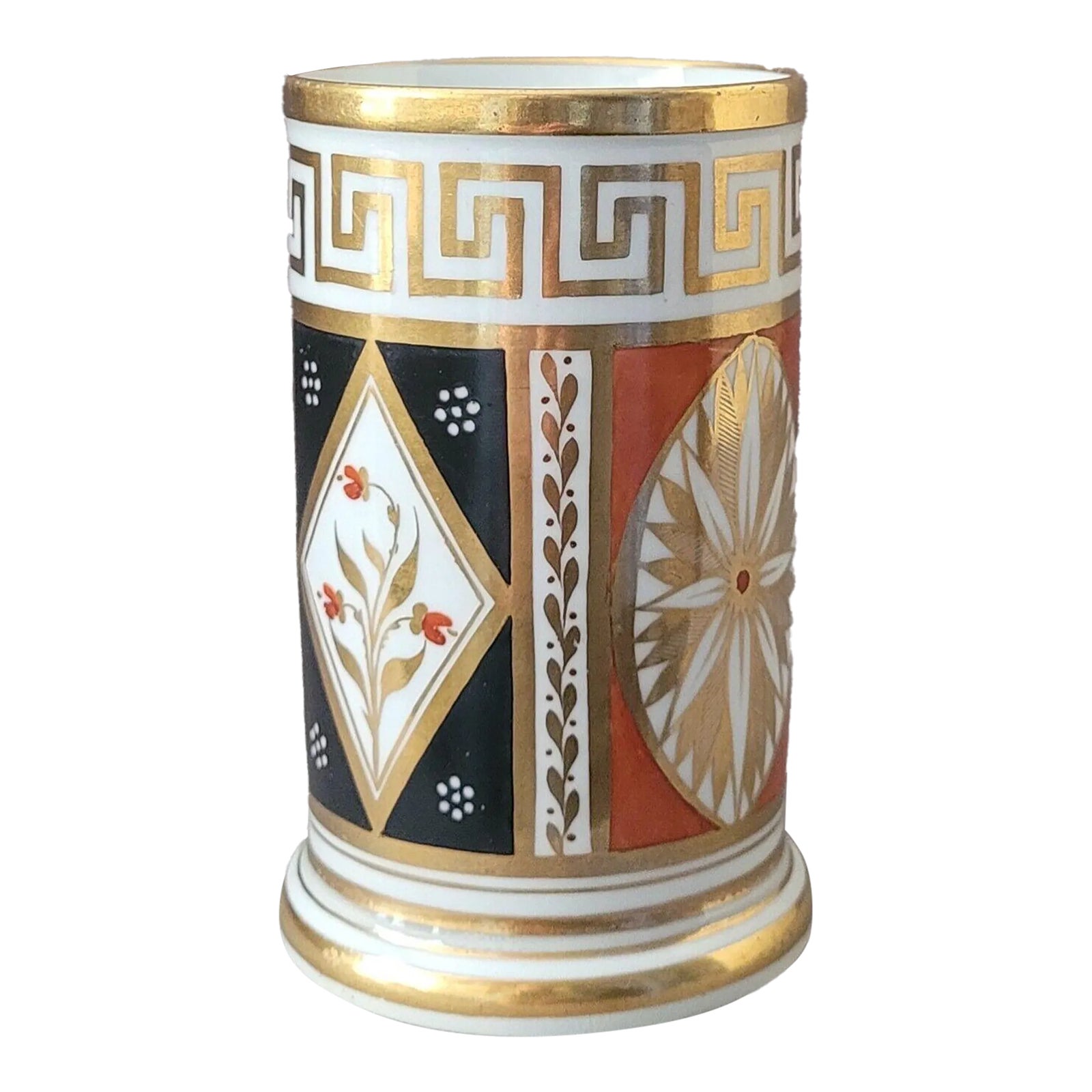 Antique Early 19th Century English Regency Coalport Porcelain Cylinder ...