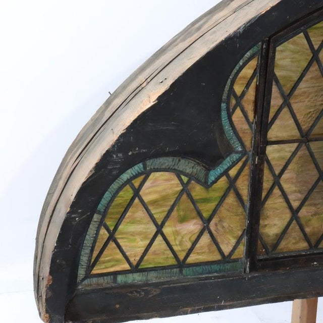 Five Tiffany Studios Gothic Revival, Stained Glass Transom Windows ...