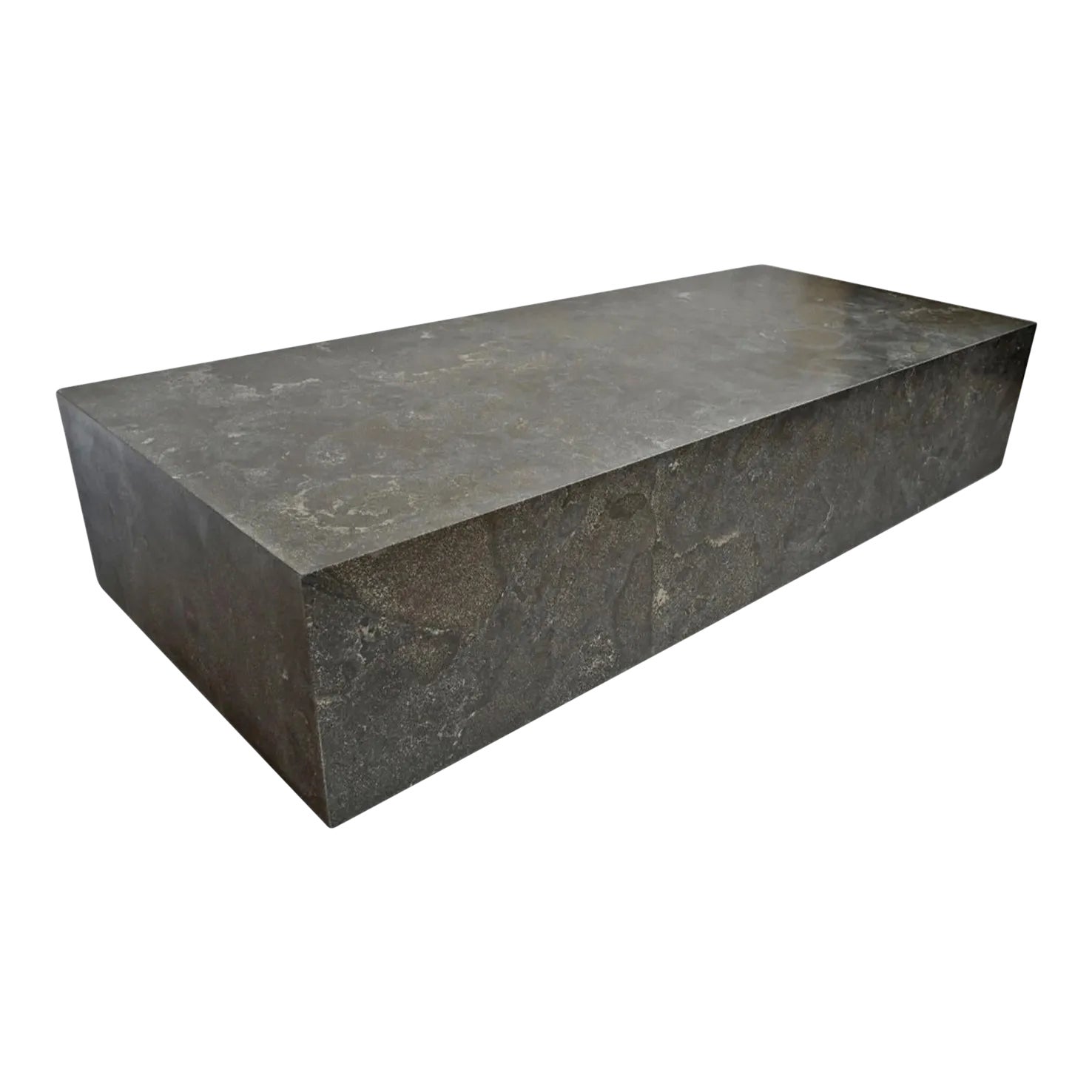 Modern Grey Stone Block Coffee Table | Chairish