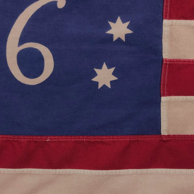 Vintage Cotton Bennington 76 American Flag | Chairish