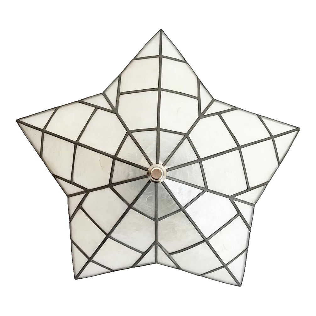Capiz Shell Star Ceiling Light | Chairish