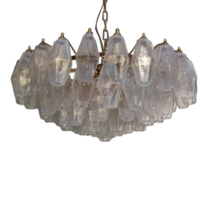 Early 21st Century Opalino Italian Poliedro Murano Glass Color ...