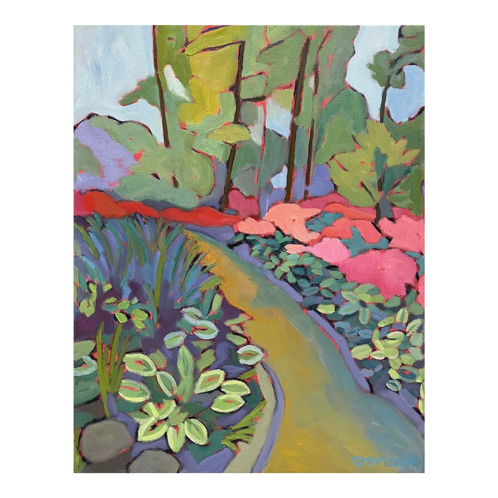 "The Secret Path" – Vibrant Contemporary Original Expressionist Garden ...