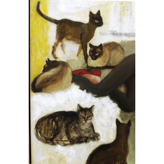 Rene Bouche Large Oil on Canvas, Vogue Illustrator and Society Portrait ...