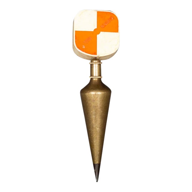 Solid Brass Plumb Bob C.1940 | Chairish