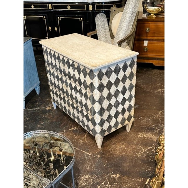 Vintage Baltic Diamond Pattern Chest | Chairish