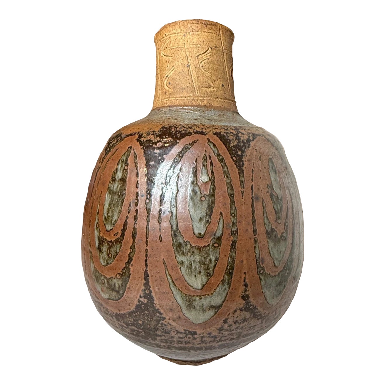 Large Vintage Handmade Signed Gerry Williams Pottery Earthenware Vase ...