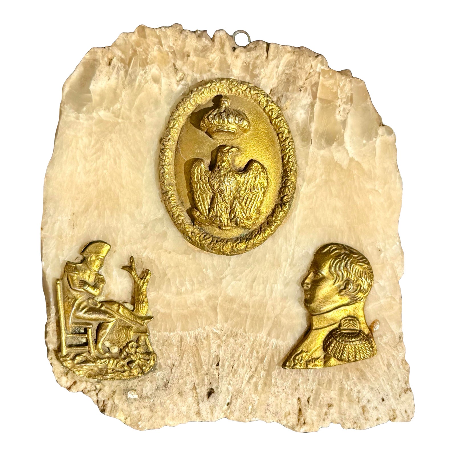 Antique Napoleonic French Empire Wall Plaque W/ Gilt Bronze Emblems on ...