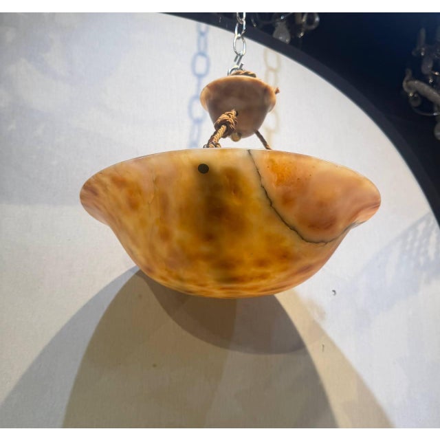 1940 Italian Alabaster Pedant | Chairish