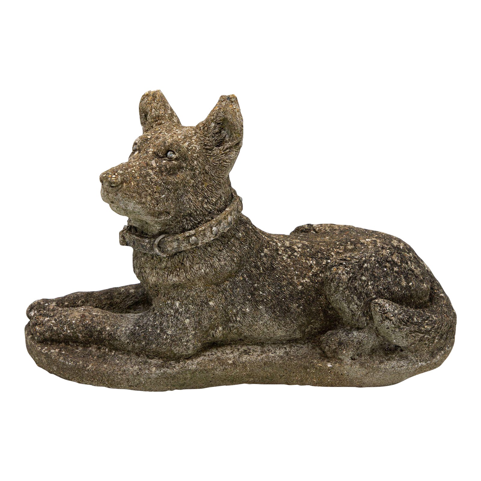 Vintage French Reconsitituted Stone Shepherd or Labrador Dog Garden ...