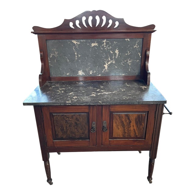 Antique Marble Washstand | Chairish