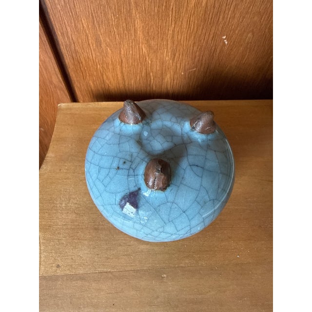 Antique 19th Century Chinese Porcelain Tripod Censer Bowl in Crackle ...