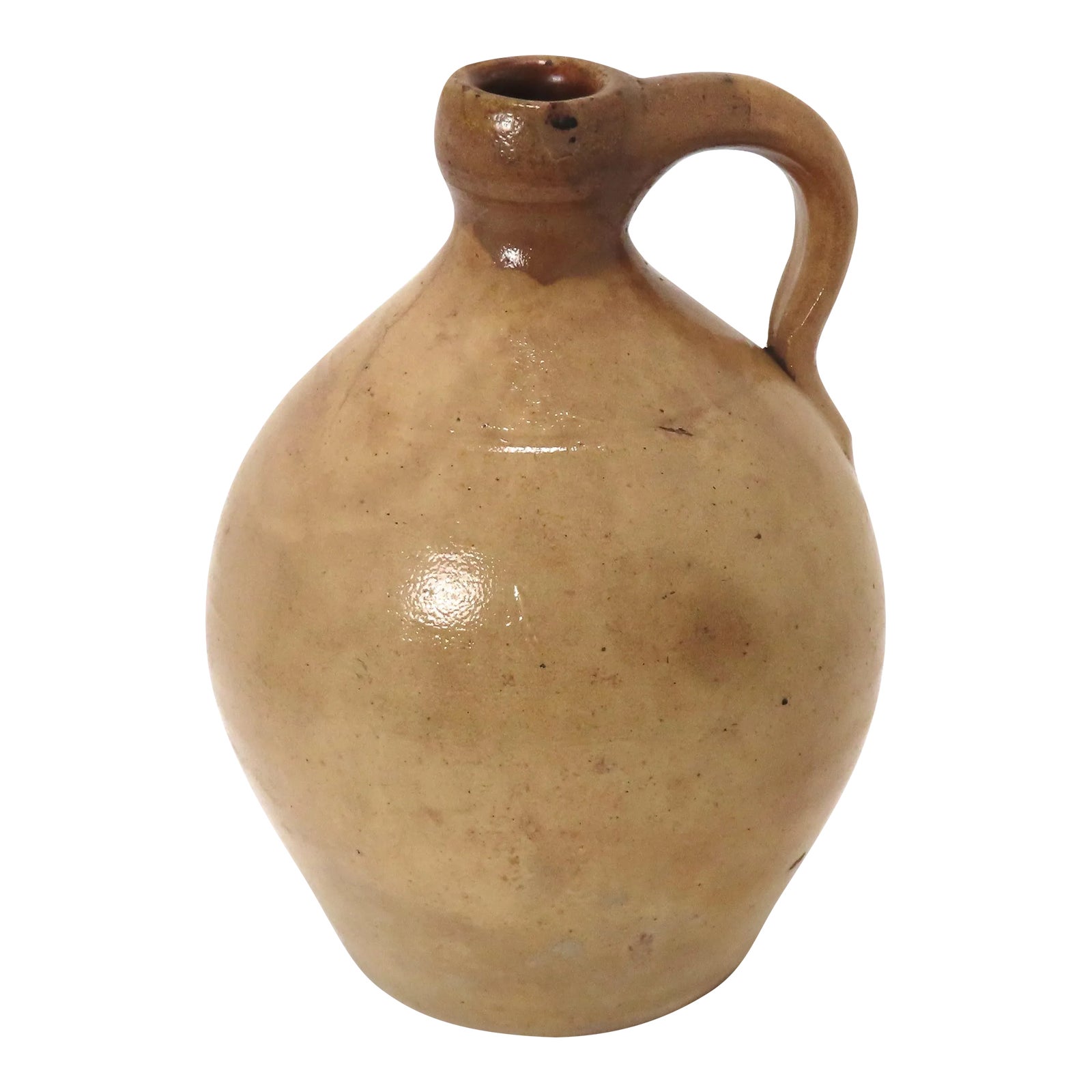 Rare Early 1800s Small Quart Size Ovoid American Stoneware Spirits Jug ...