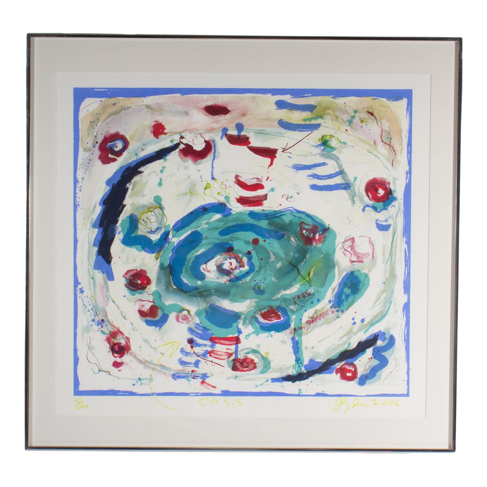 2006 “Oasis” Limited Edition Abstract Serigraph and Digital Print by ...